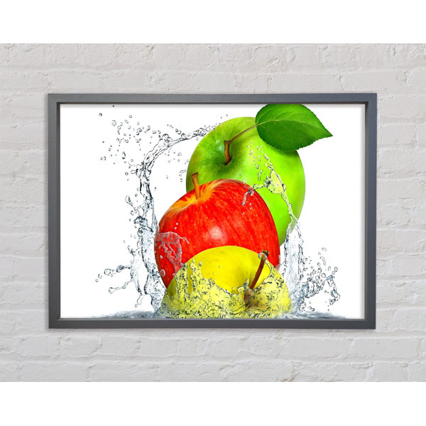 Bright Star Äpfel, die ins Wasser platschen - Einzelne Bilderrahmen Kunstdrucke auf Leinwand ...